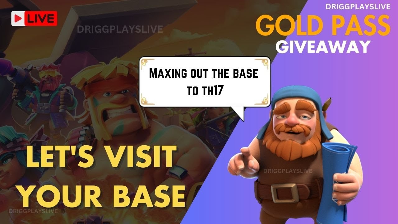 COC Live | Base Visit | Rank 1 in CWL | (Clash of Clans) #DriggPlays ...