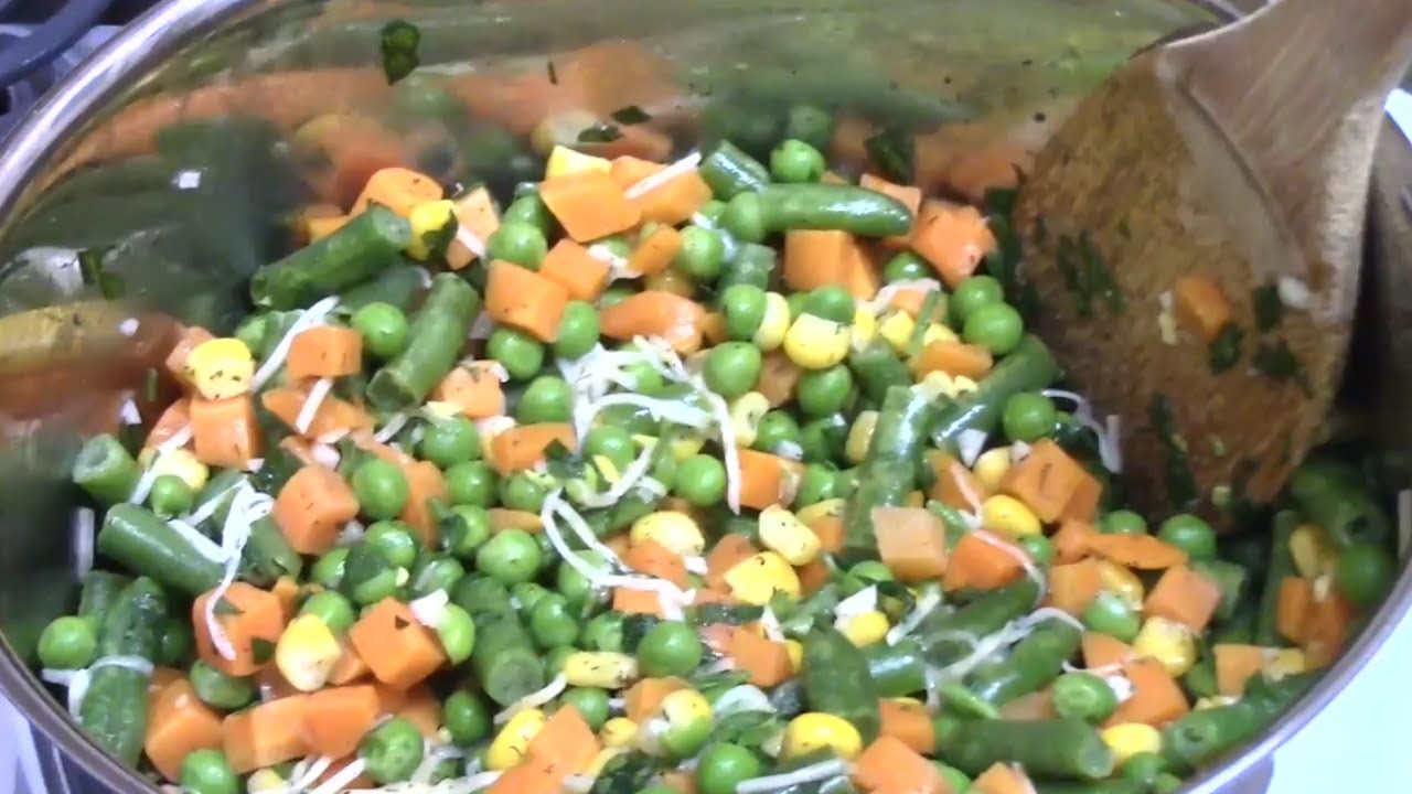 Garlic Butter Frozen Vegetables - YouTube