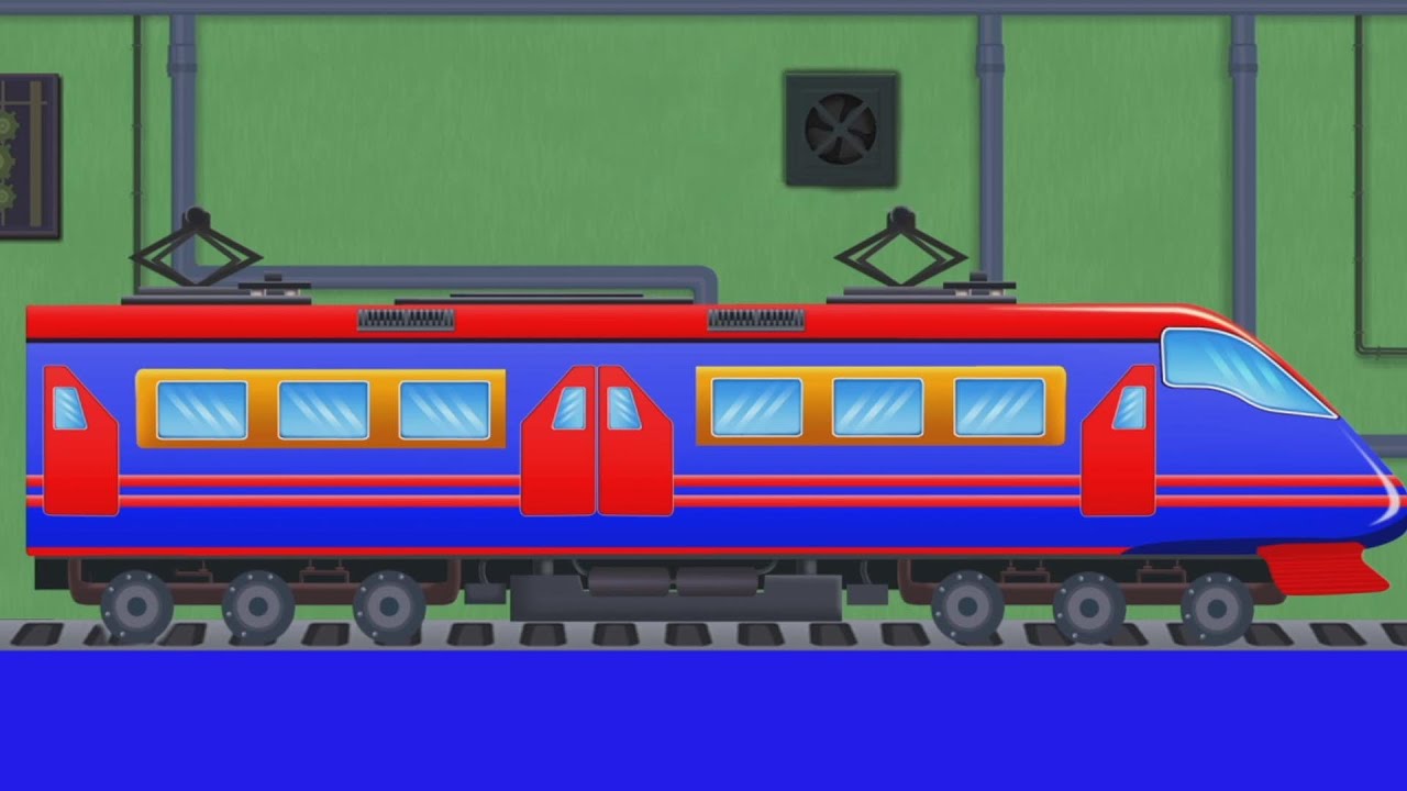High Speed Train, Car Cartoon Video For Kids - YouTube