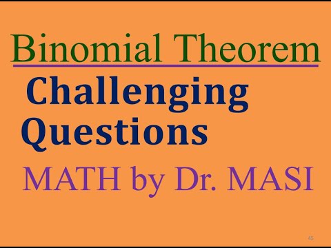Challenging Examples in Binomial Theorem - YouTube