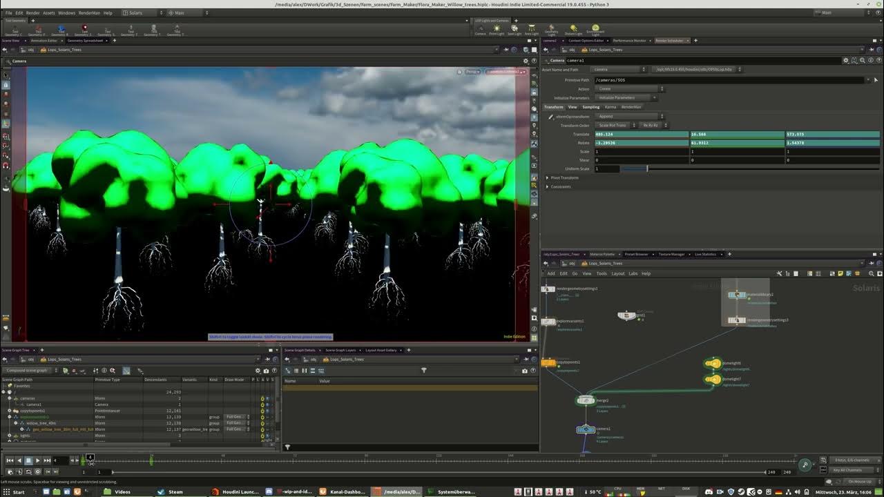 Willow Tree Demo Renderman USD Houdini Solaris - YouTube