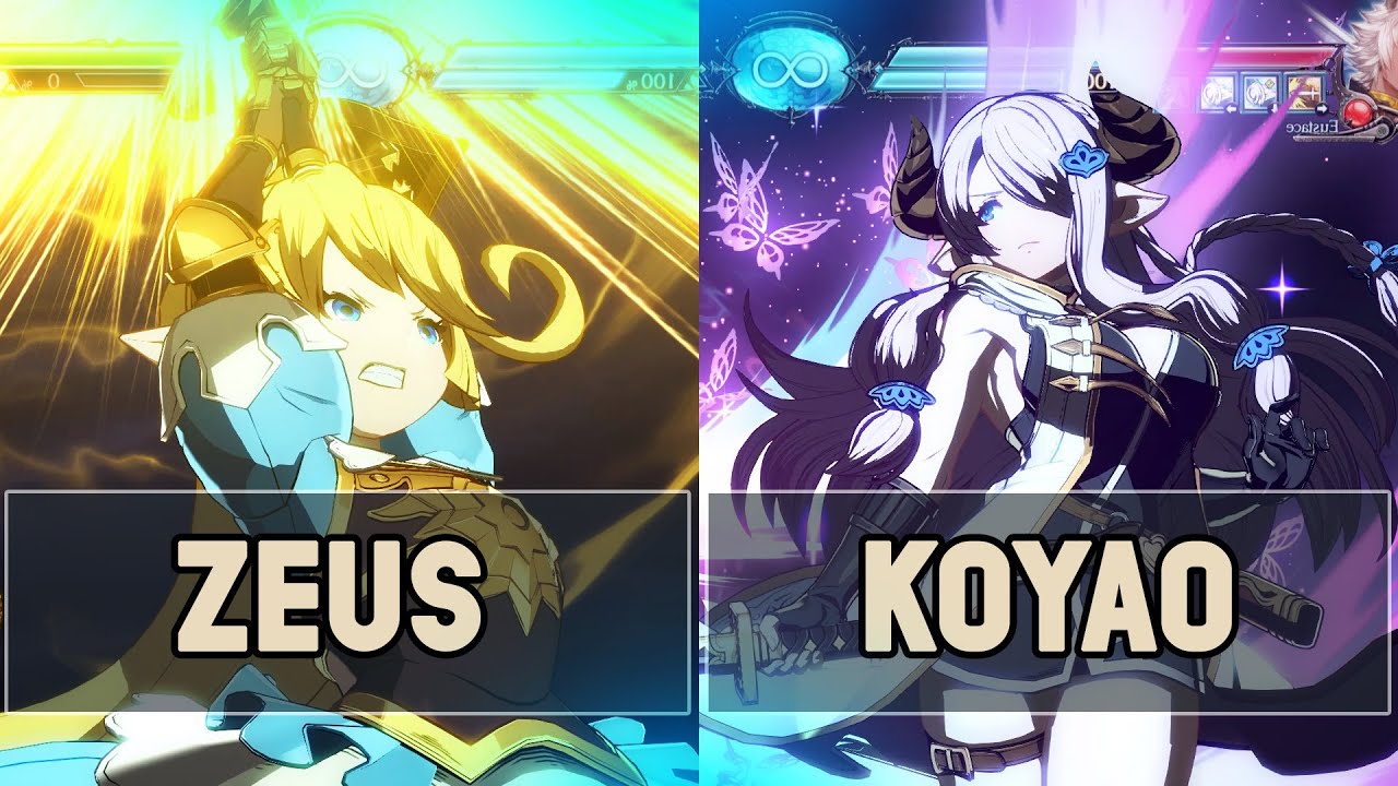 GBVS: Zeus (Charlotta) Vs Koyao (Narmaya) | High Level Gameplay. - YouTube