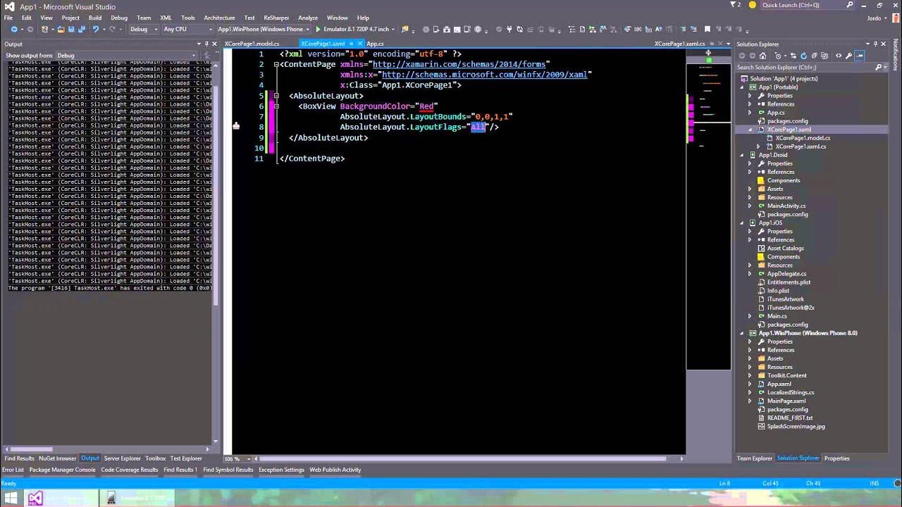 Xamarin Absolute Layout Basic How To - YouTube
