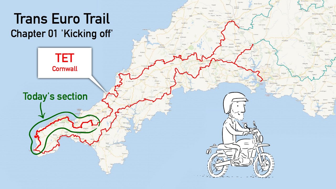 TET Trans Euro Trail - Cornwall - Chapter 01 'Kicking off' - YouTube