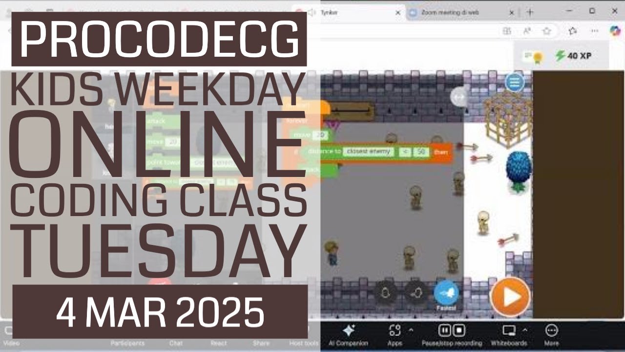 ProCodeCG Kids Weekday Coding Class - Tuesday - 4 Mar 2025 - YouTube
