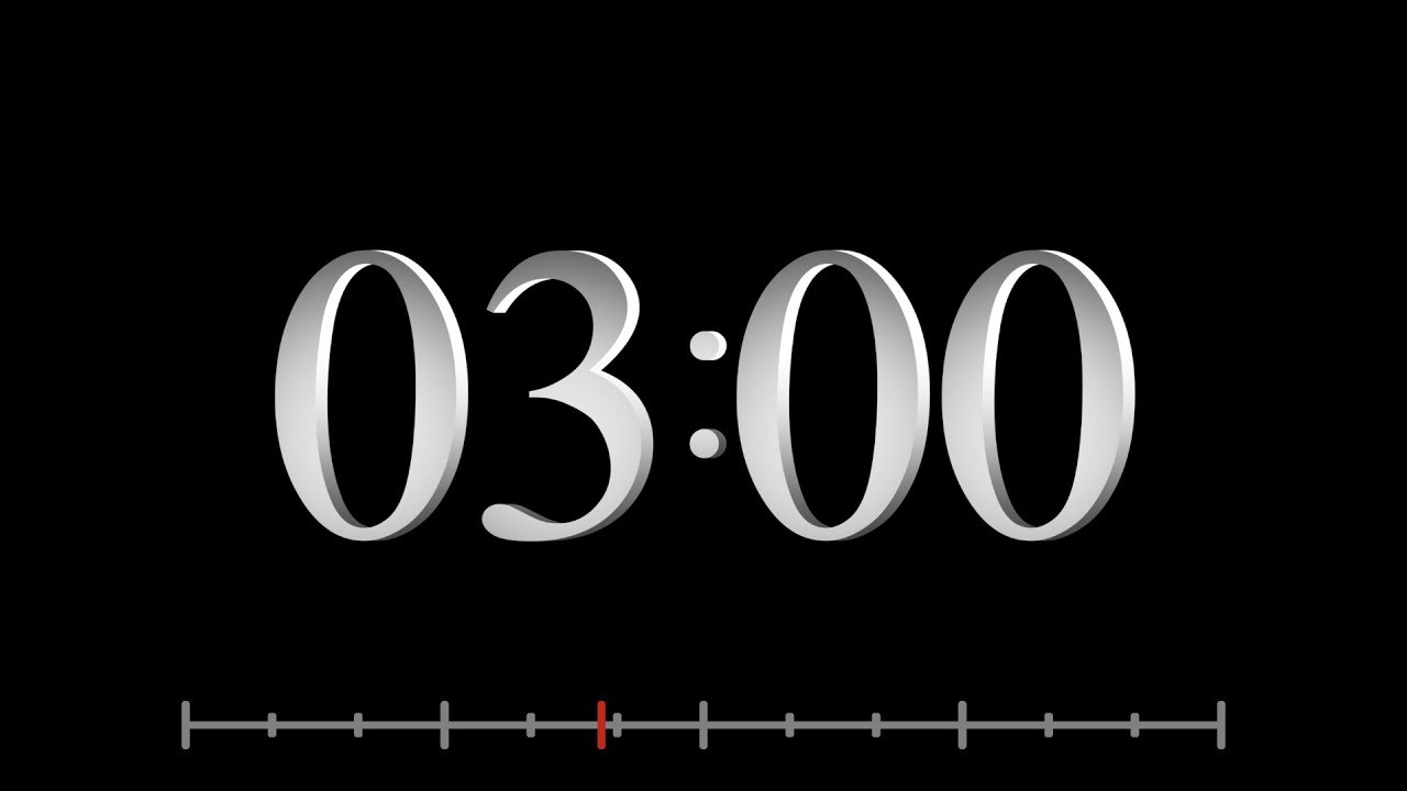 3 MIN TIMER & ALARM 1080p COUNTDOWN Timer is Time - YouTube