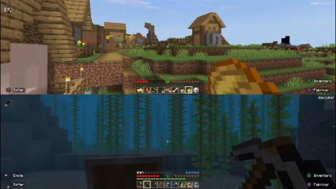 jugando a Minecraft de a 2 par 1 - YouTube