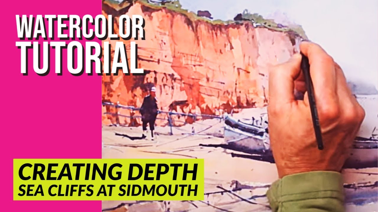 How to create DEPTH with COLOR and VALUES in watercolor - YouTube