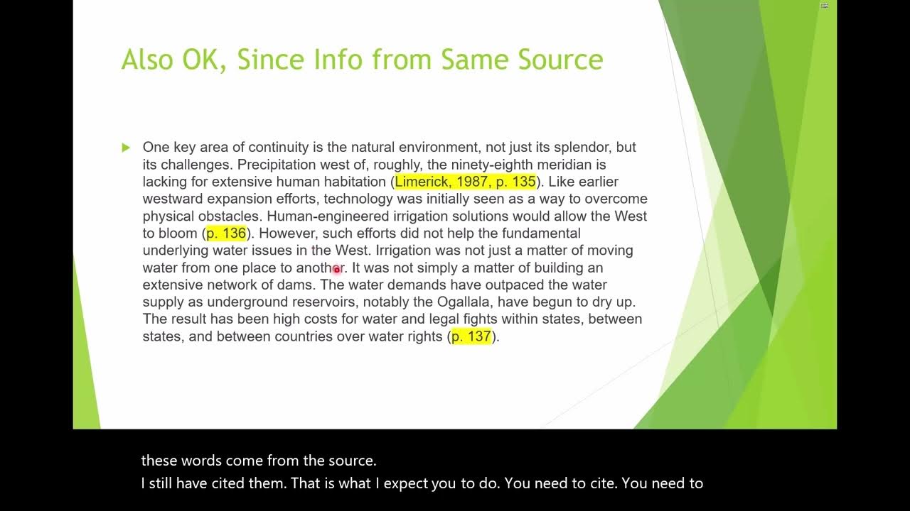 Examples of APA In-Text Citations - YouTube