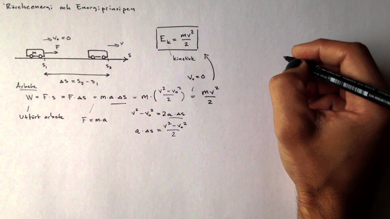 Rörelseenergi och energiprincipen - YouTube