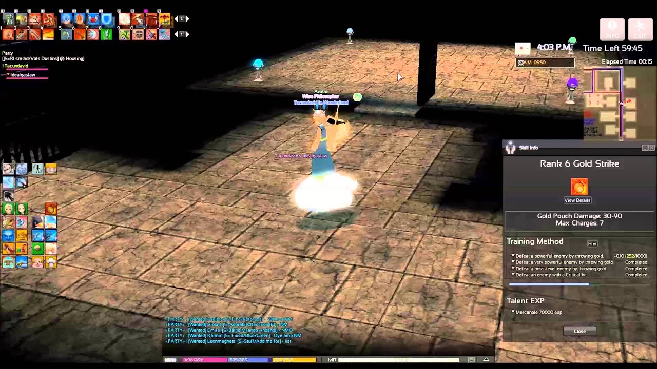 Mabinogi - Training Gold Strike - YouTube
