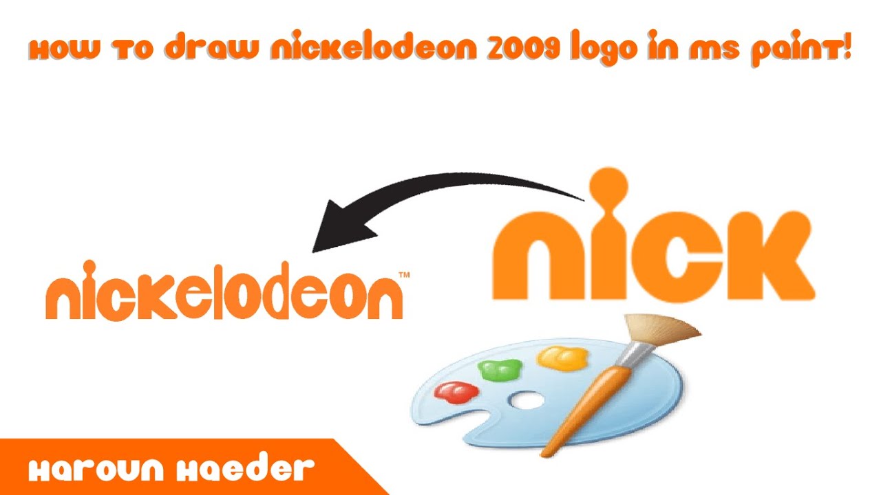 How to draw Nickelodeon 2009 logo using MS Paint! - YouTube