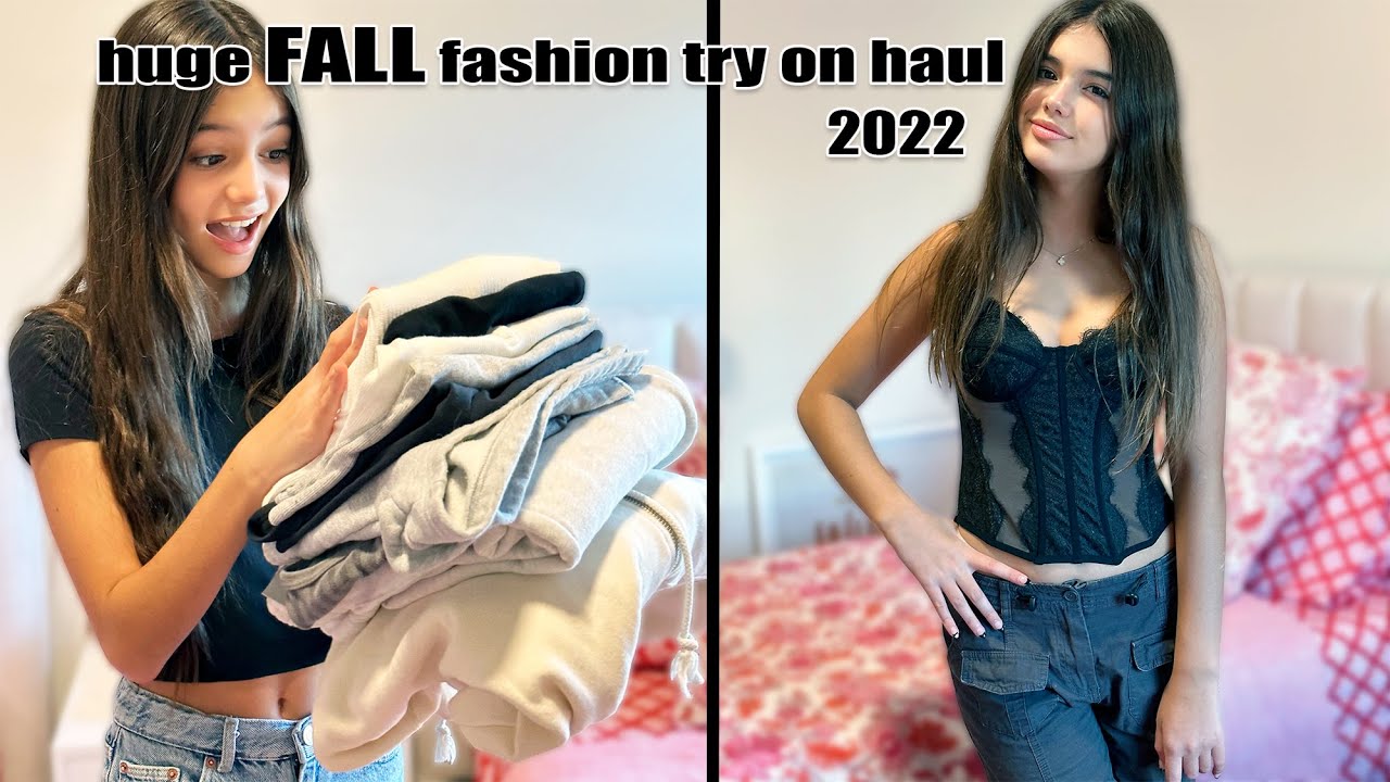 HUGE FALL CLOTHING TRY ON HAUL 2022| Emily and Evelyn - YouTube