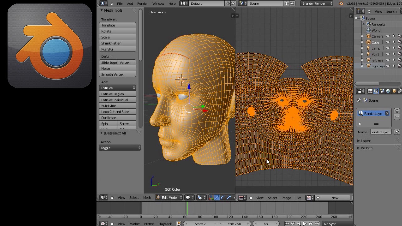 Blender (2.6x) TUTORIAL 18 - Projection Painting - magyar - YouTube