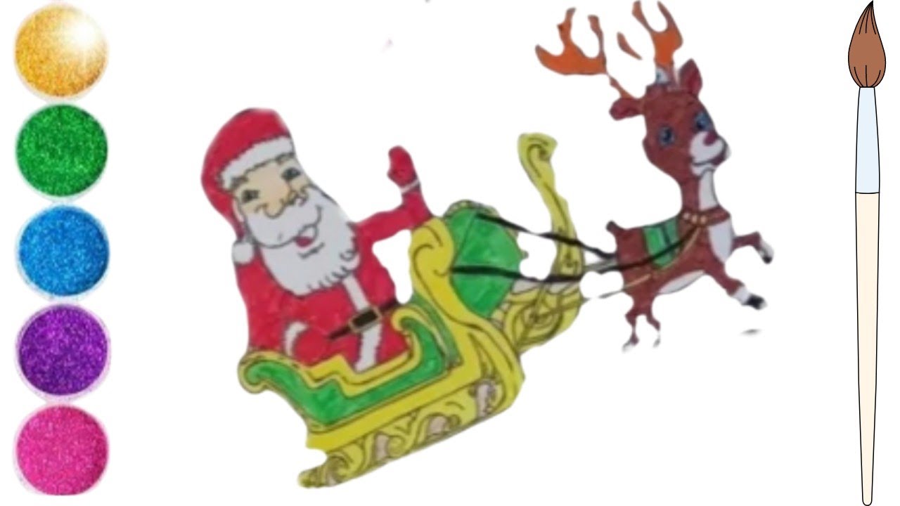 How to draw Santa clause🎅🎄⛄🦌 Christmas painting tutorial - YouTube