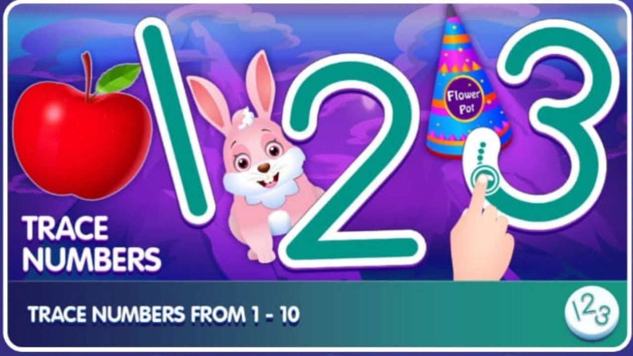 Trace Numbers | Trace Numbers From 1 - 10 | Nursery Rhymes - YouTube