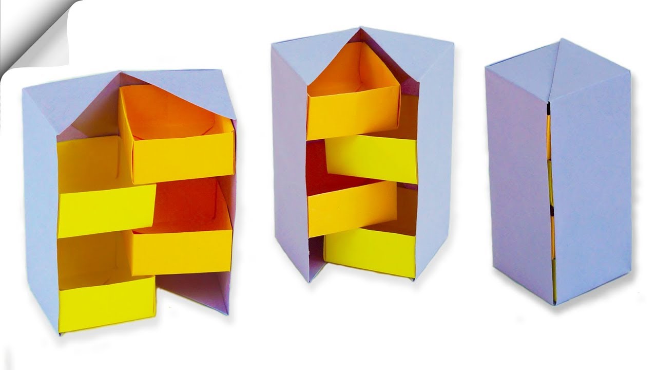 How to make a paper box | DIY Secret Stepper Box | Easy paper crafts ...