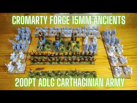 Cromarty Forge 15mm Carthaginian Army and ADLG 200pt list - YouTube