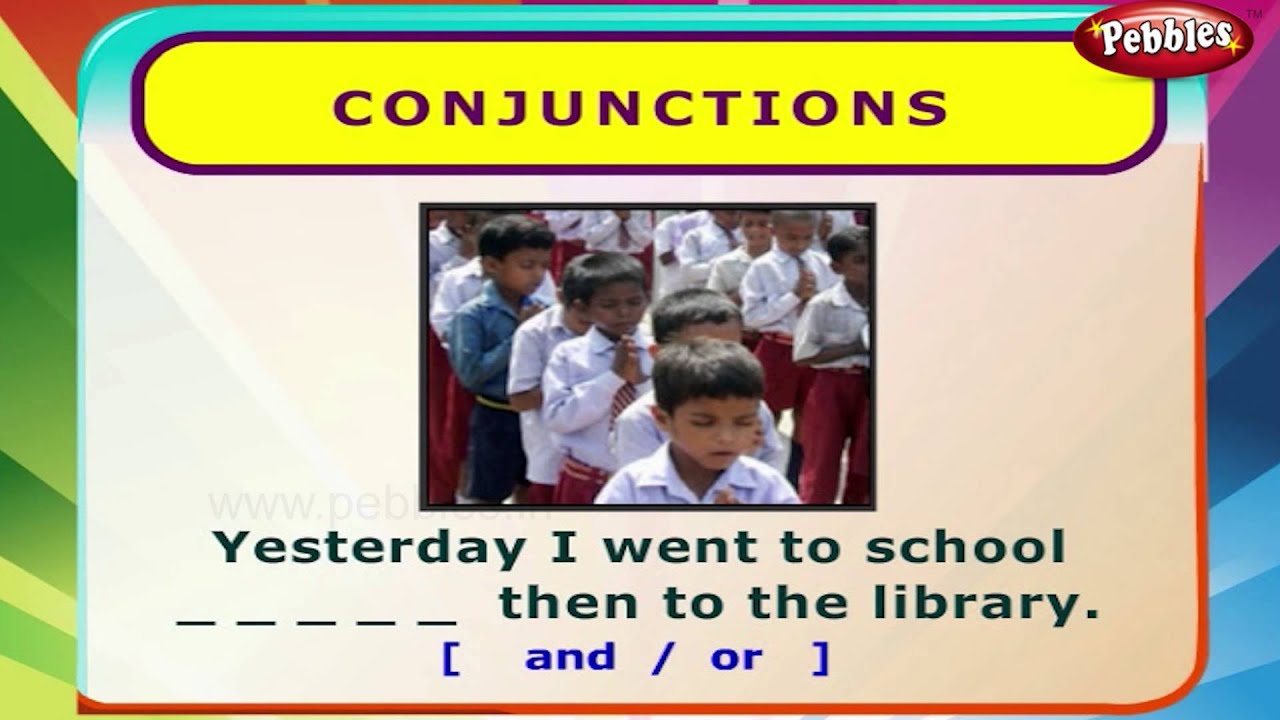 Conjunctions | English Grammar Exercises For Kids | English Grammar For ...