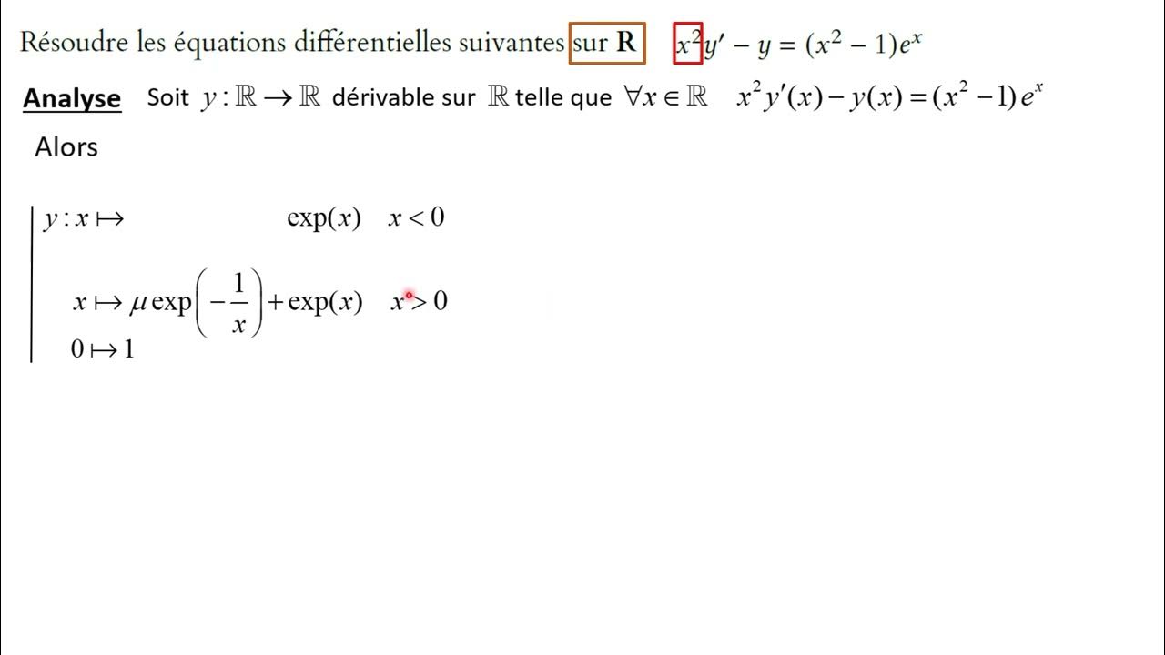 Un exemple de raccordement des solutions pour une équation ...