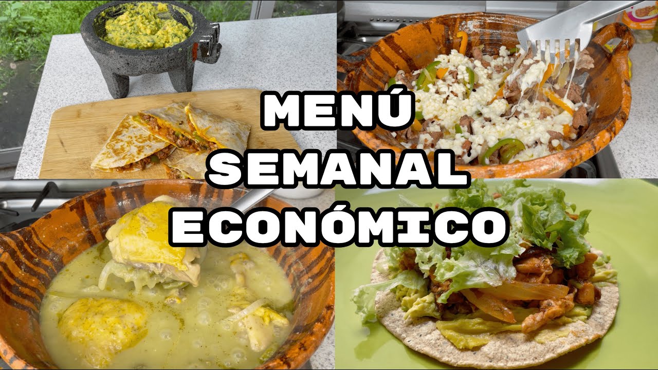 MENÚ SEMANAL ECONÓMICO CON $150 PESOS #13 /FABI CEA - YouTube