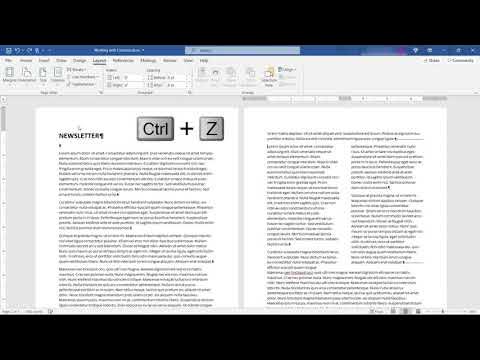 How to Create and Work with Columns in a Microsoft Word Document - YouTube