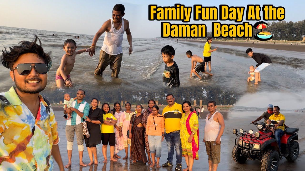 Family Fun Day At The Daman Beach 🏖️ || mins vlogs - YouTube