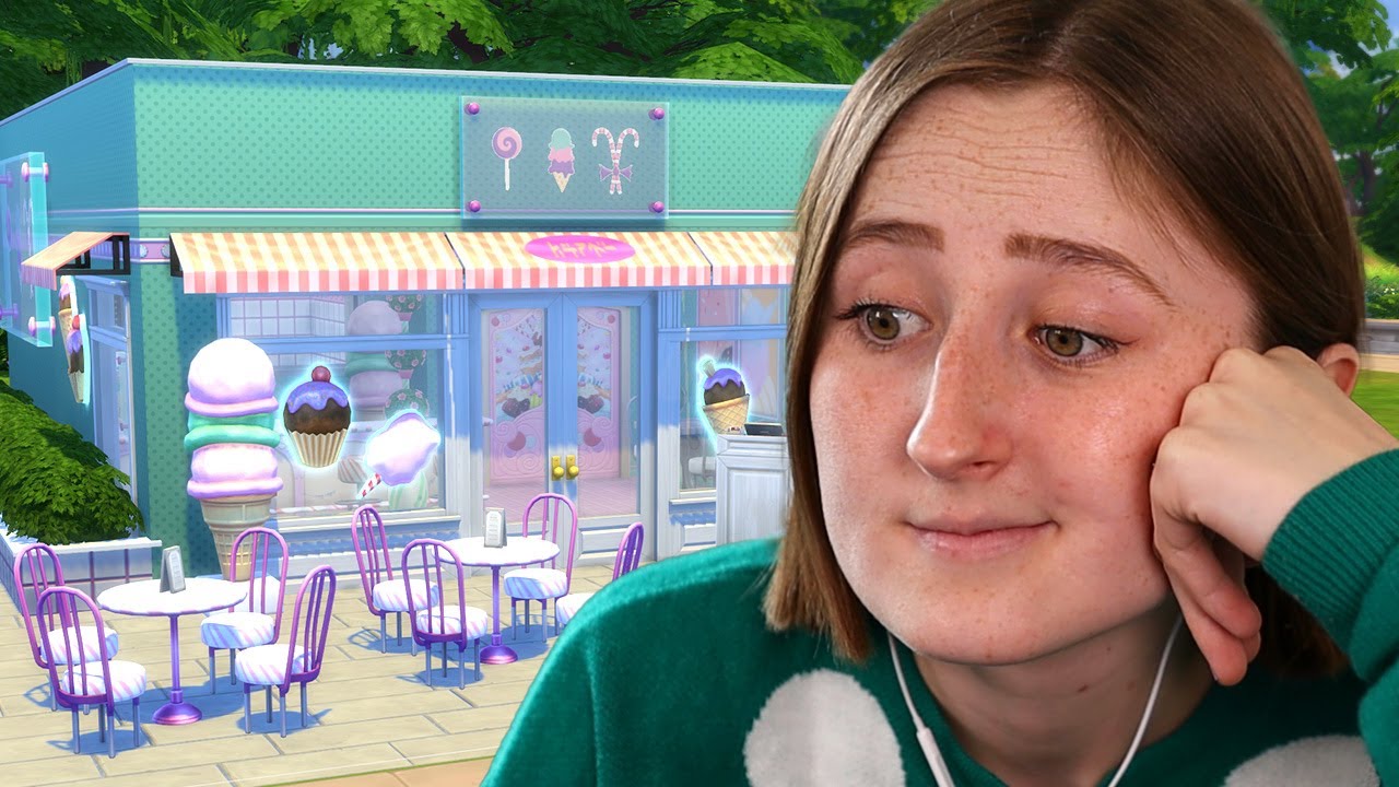 i tried building an ice cream shop in the sims - YouTube