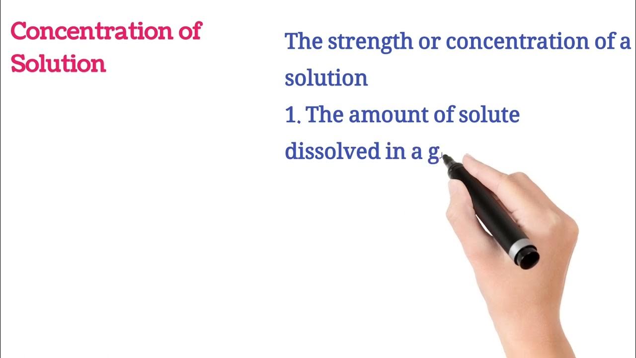 Concentration of Solution - YouTube