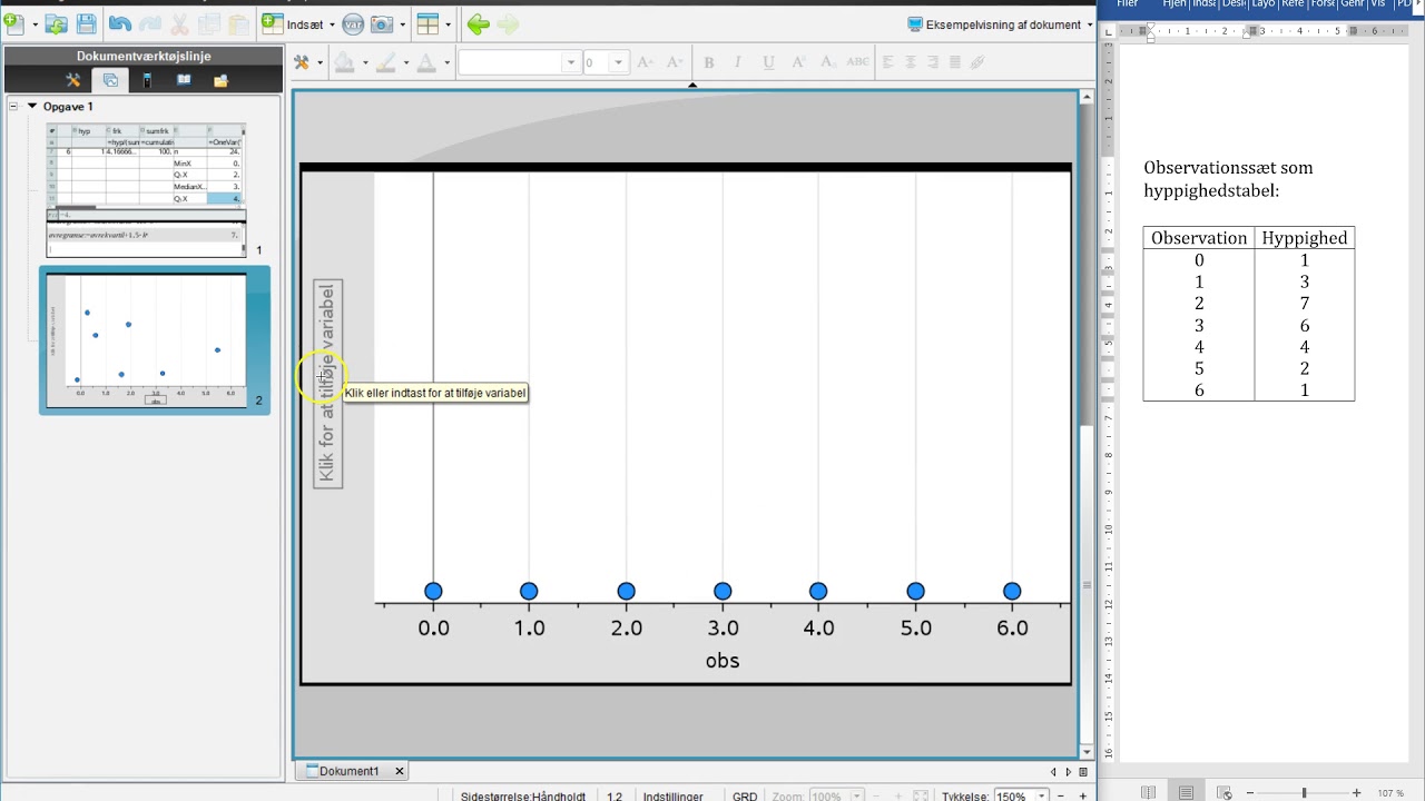 Nspire - Statistik med hyppighedstabel - YouTube