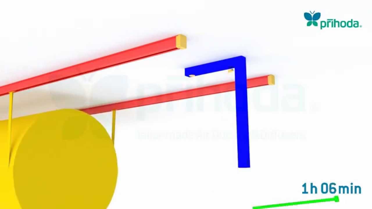Fabric ducting Mounting instruction Installation 4+7H PRIHODA - YouTube