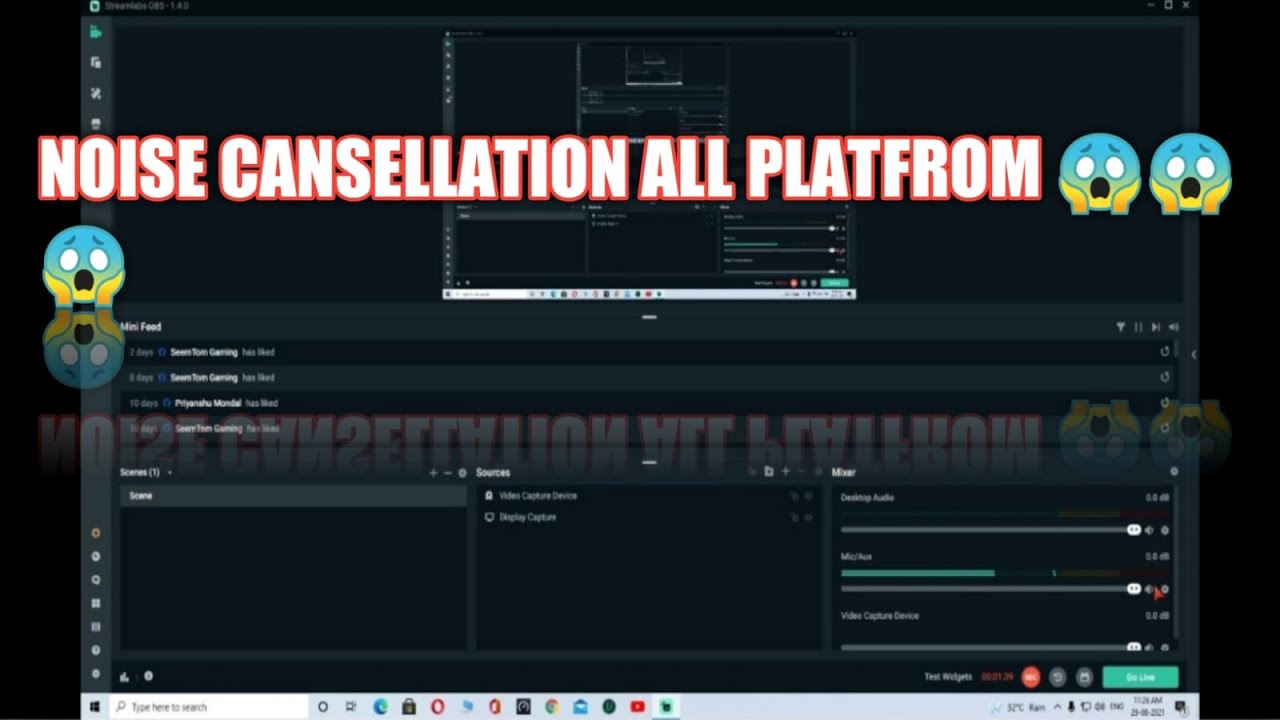 HOW TO NOISE CANCELLATION ON STREAMLABS OBS | YOUTUBE,FACEBOOK&NIMO TV ALL | - YouTube