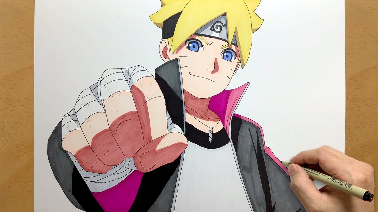 How to draw Boruto Uzumaki from Boruto | step by step | draw anime ...