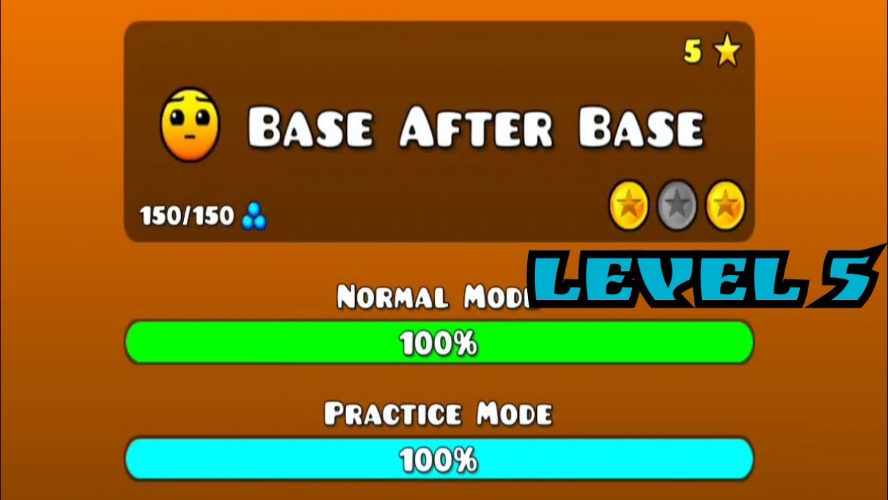 Geometry Dash Level 5 Base After Base Full Gameplay - YouTube