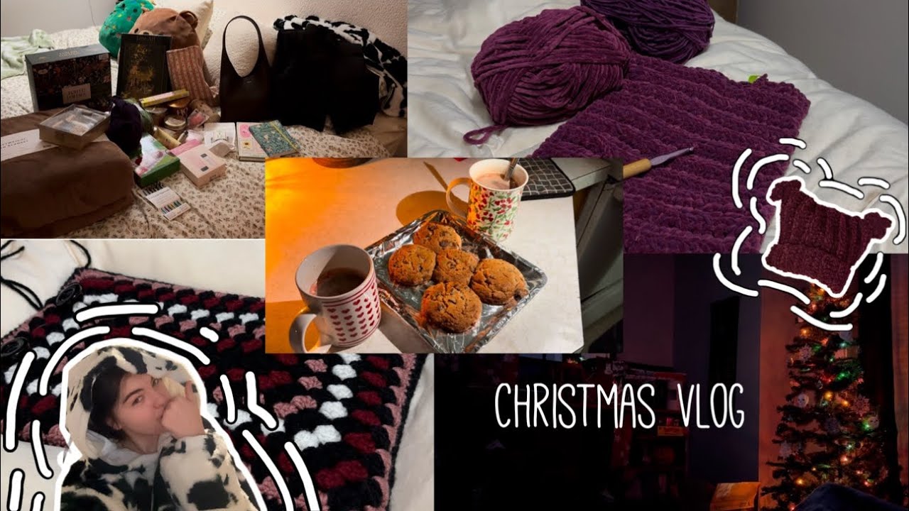 Christmas crochet vlog 🎄🧶| Last minute gifts |Wrapping presents ...