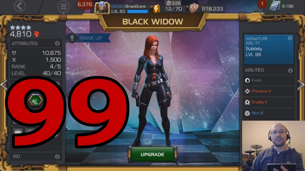 Black Widow Level Up 99 Signature Ability | Marvel Contest of Champions ...
