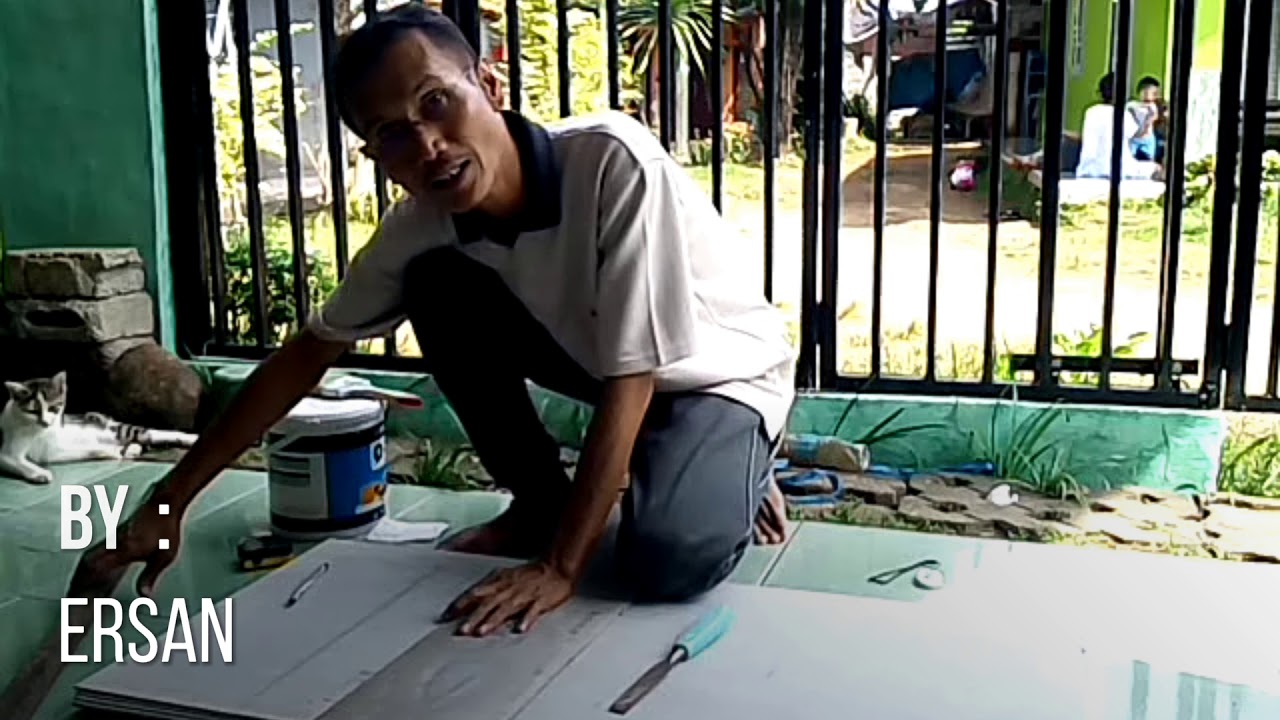 Cara memotong asbes GRC dengan alat pahat - YouTube