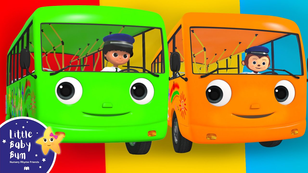 10 Little Buses on a boat +More Vehicle Songs| 🚌Wheels on the BUS Songs ...