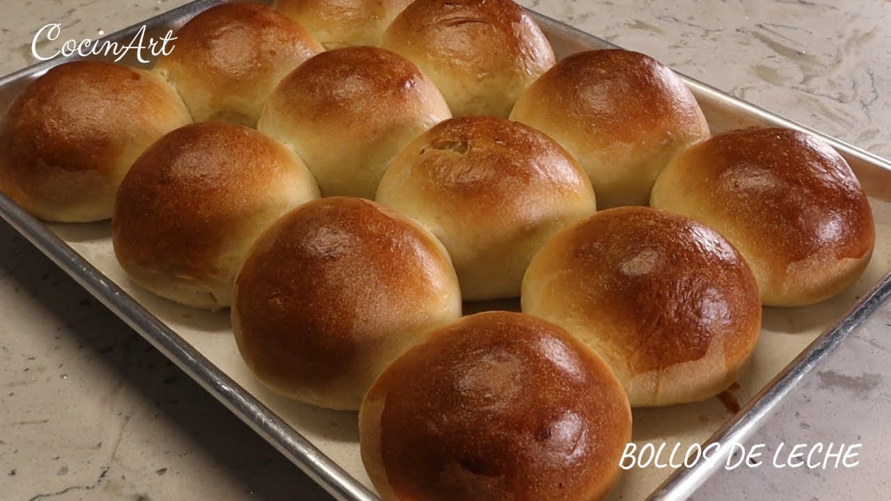 BOLLOS DE LECHE!! SUAVES Y ESPONJOSOS.. Receta fácil y aprueba de ...