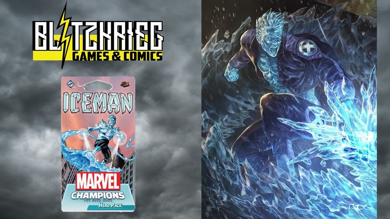 Marvel Champions: Iceman Hero Deck Unboxing Card Game - YouTube
