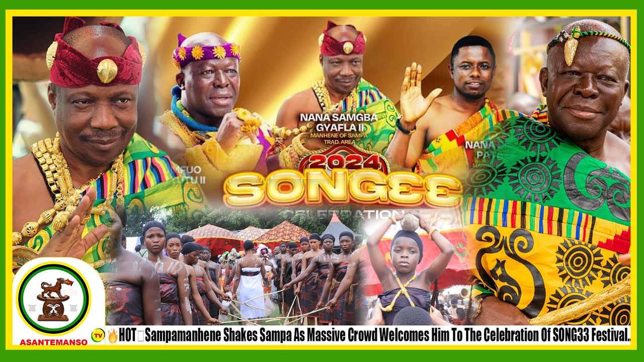 🔥HOT🔥Sampamanhene Shakes Sampa As Massive Crowd Welcomes Him To The ...