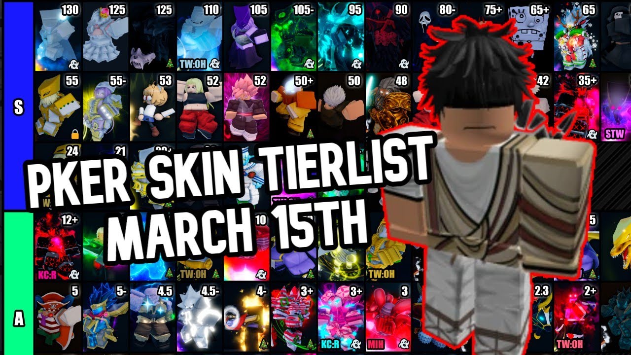 [YBA] NEW PKERS SKIN TIERLIST MARCH 15th... - YouTube