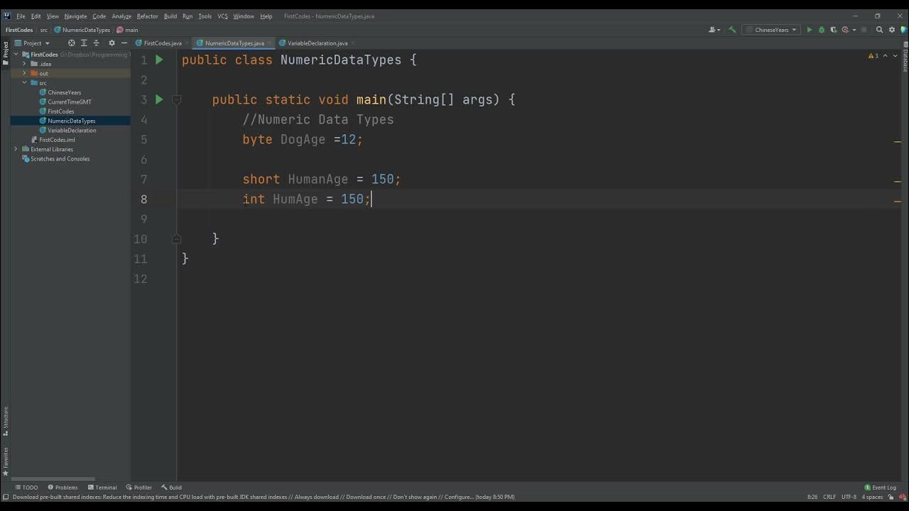 Java Basics 004 Java Numeric Data Types Youtube
