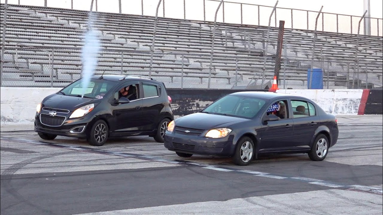 George's Cobalt vs. Cleeter's Spark 3 Laps at the Freedom Factory ...