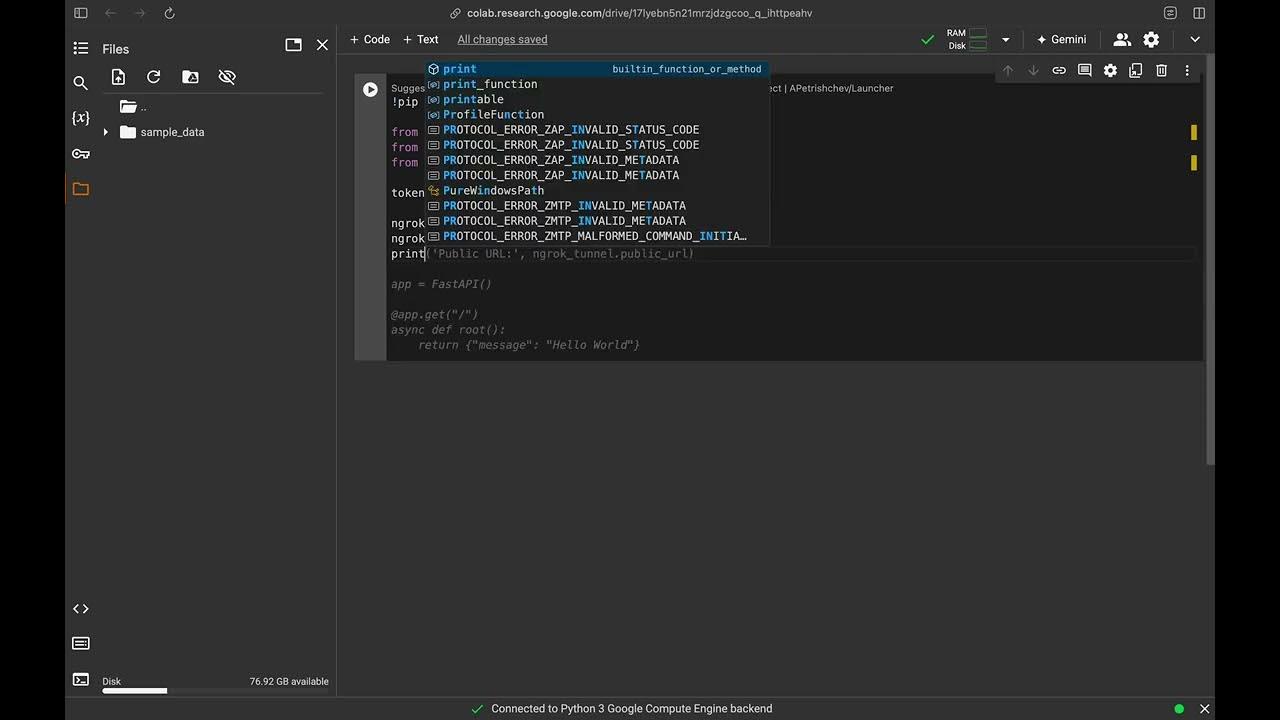 API using FastAPI with colab notebook #FastAPI #ngrok #colab #coding #learning #shorts - YouTube