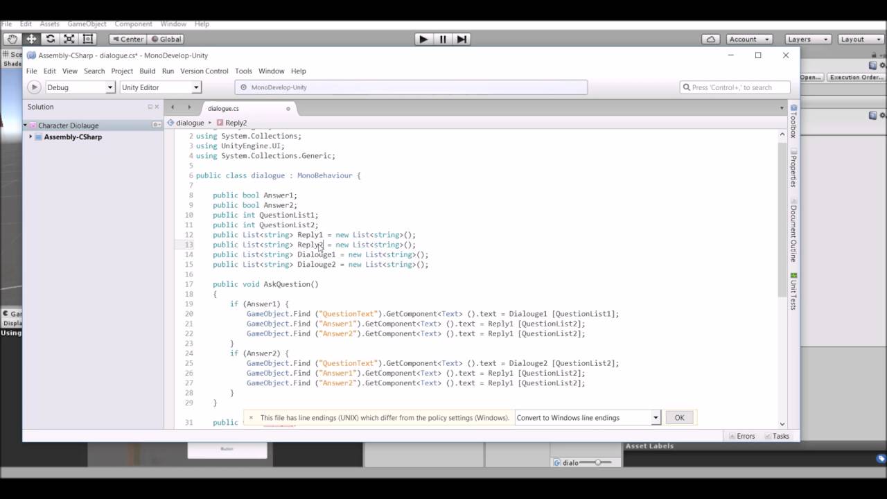 How to create a Dialogue in Unity 3D - YouTube