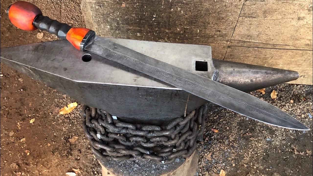 Forging a Roman gladius part 2 and charity raffle announcement - YouTube