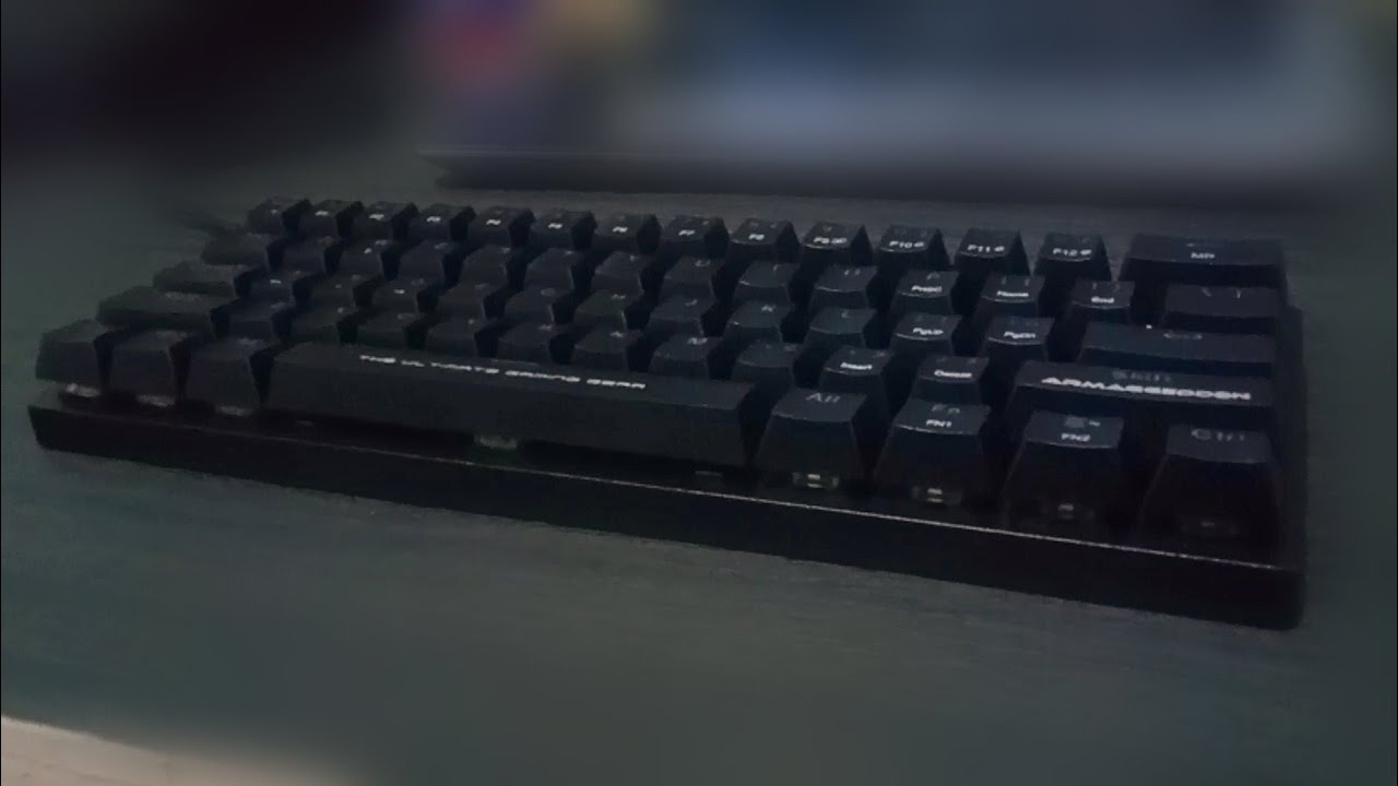 17$ mechanical keyboard sound test (Armageddon mka-61c) - YouTube