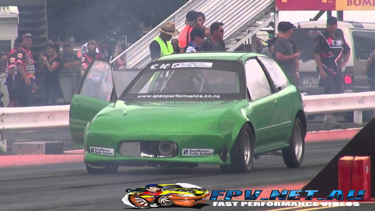9 SEC HONDA CIVIC TURBO AT V 4 & ROTARY NATIONALS NZ 26.1.2014 - YouTube