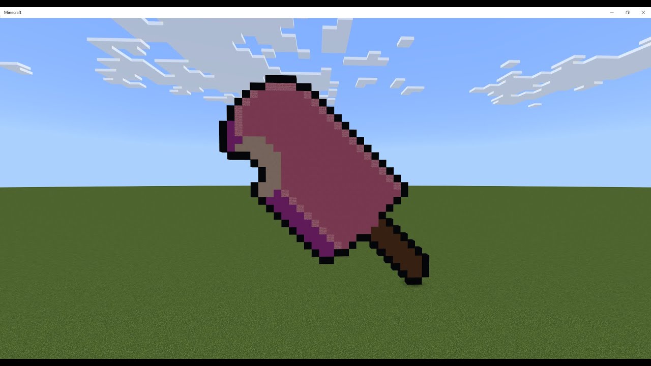 Minecraft Tutorial: Popsicle Pixel Art - YouTube